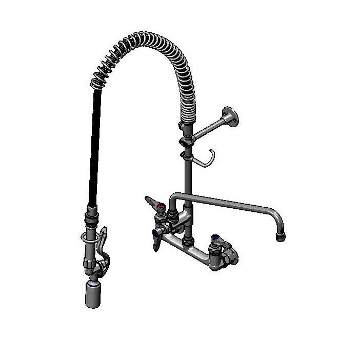 EasyInstall Pre-Rinse Unit wall mount mixing faucet with adjustable 8 ...